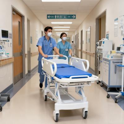 China Manual Patient Transfer Stretcher Trolley 1930x640mm 540-840mm Height Adjustable Hospital Clinic for sale