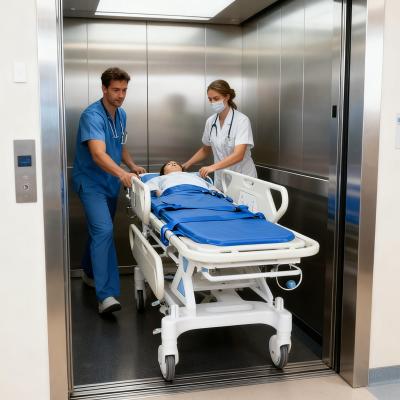 China Economic Hospital Patient Transport Gurney 1930x640mm with Fold-Down Side Rails 150kg Capacity for sale