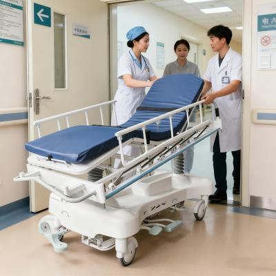 China Professional Hydraulic Patient Transport Gurney with Central Brake System for sale