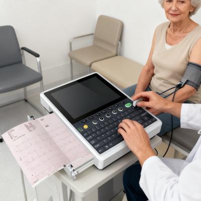 China Portable ECG Machine With 1000+ Data Storage & Direct A4 Report Printing for sale