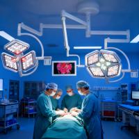 China Ceiling Hospital LED Surgical Light 160000 Lux 96 CRI Green ENDO Mode 90W for sale