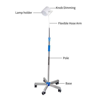 China Mobile Medical Examination Light 62000 Lux LED 300mm Adjustable Column Clinical Surgical for sale