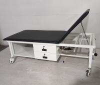 China Adjustable Medical Exam Bed 1800x800x550mm with 2 Drawers and Waste Basin for sale