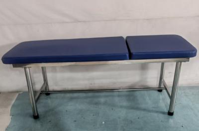 China Stainless Steel Exam Bed 181x62x70cm Adjustable Hospital Treatment Table with Paper Holder for sale