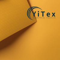 China 700G PVC Ventilation Duct Yellow And Black Mesh Fabric Anti Static Vinyl Coated Fabric for sale