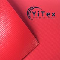 China 700G PVC Ventilation Duct Yellow And Black Mesh Fabric Anti Static Vinyl Coated Fabric for sale