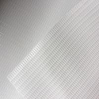 China 700G PVC Ventilation Duct Yellow And Black Mesh Fabric Anti Static Vinyl Coated Fabric for sale