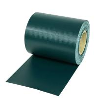 China Green Gray Decorative Garden Tape Fence Privacy 450gsm PVC Strip Fence Screen Roll for sale