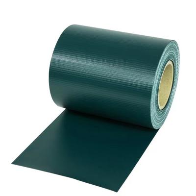 China Green Gray Decorative Garden Tape Fence Privacy 450gsm PVC Strip Fence Screen Roll for sale