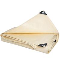 China Heavy Duty White Tarp Ground Sheet Cover 340gsm Large Tarpaulin Sheet for sale