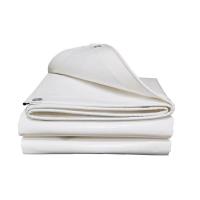 China Heavy Duty White Tarp Ground Sheet Cover 340gsm Large Tarpaulin Sheet for sale