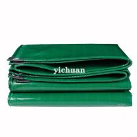 China Custom Made PVC Vinyl Tarpaulin High Frequency Welding 580gsm With Eyelet And Ties for sale