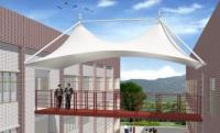 China Architectural Outdoor Landscape Canopy Shade Awning PVC Fabric Sail Membrane Structure for sale