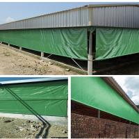 China 300-1000gsm PVC Tent Fabric Poultry And Livestock Farms Rolling Curtains Thermal Tarpaulin for sale