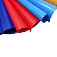 China 100% Polyester PVC Tent Fabric Vinyl Coated Fabric Roll Heavy Duty PVC Tarpaulin Waterproof for sale