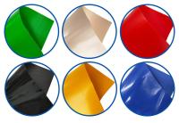 China 650 Gsm PVC Coated Fabric 0.4-1.0mm Tarpaulin Tarpoline Material Roll Per Meter For Bags for sale