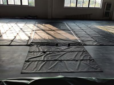 China 14oz Tear Resistant Heavy Duty PVC Truck Cover 3 Piece Tarp Set with 6 Foot Drop for Flatbed Truck Cargo Coverage and Protection for sale