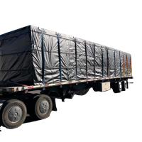 China Waterproof Tear-Resistant Heavy Duty PVC Truck Tarp with 610gsm for Flatbed Use for sale