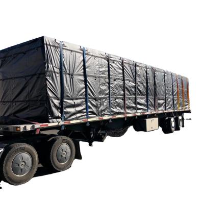 China Waterproof Tear-Resistant Heavy Duty PVC Truck Tarp with 610gsm for Flatbed Use for sale