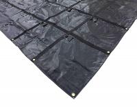 China Black PVC Truck Cover Vinyl Heavy Duty Waterproof Steel Tarpaulins Flatbed Coil Tarps for sale