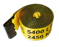 China Custom 4 Inch Flatbed Trailer Winch Strap With Flat Hook Tie Down Strap for sale