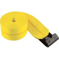 China Custom 4 Inch Flatbed Trailer Winch Strap With Flat Hook Tie Down Strap for sale
