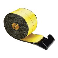 China Custom 4 Inch Flatbed Trailer Winch Strap With Flat Hook Tie Down Strap for sale