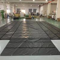 China Lightweight 3 Rows D-Rings Lumber Tarp Truck Load Cover PVC Vinyl 10' For Flatbed Trailers for sale
