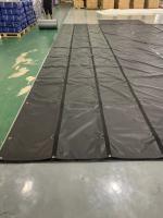 China Lightweight 3 Rows D-Rings Lumber Tarp Truck Load Cover PVC Vinyl 10' For Flatbed Trailers for sale
