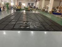 China Lightweight 3 Rows D-Rings Lumber Tarp Truck Load Cover PVC Vinyl 10' For Flatbed Trailers for sale