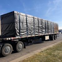 China 20'X27' PVC Tarpaulin Fabric Ultra Light 14oz Vinyl Flatbed Cargo Tarp for sale