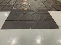 China 20'X27' PVC Tarpaulin Fabric Ultra Light 14oz Vinyl Flatbed Cargo Tarp for sale