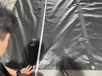 China UV Protection PVC Tarpaulin Fabric 16x27 4ft Drop Lumber Tarps For Flatbed Truck for sale