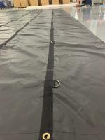 China UV Protection PVC Tarpaulin Fabric 16x27 4ft Drop Lumber Tarps For Flatbed Truck for sale