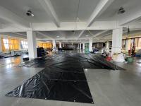 China UV Protection PVC Tarpaulin Fabric 16x27 4ft Drop Lumber Tarps For Flatbed Truck for sale