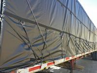 China Anti-UV 4ft Drop Pvc Coated Tarpaulin Fabric 16x27ft PVC Vinyl Material For Flatbed Truck for sale