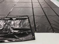 China Heavy Duty PVC Tarpaulin Fabric Flatbed Lumber Tarps PVC Coated Fabric for sale