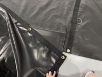 China Heavy Duty PVC Tarpaulin Fabric Flatbed Lumber Tarps PVC Coated Fabric for sale
