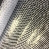 China Clear PVC Mesh Fabric Tarpaulin Clear White Transparent Fabric for sale