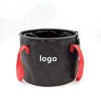 China 500d PVC Coated Fabric 20L Outdoor Camping Fishing Folding Bucket Car Cleaning Bucket for sale