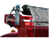 China 20x20 PVC Coated Fabric PVC Mesh Tarp Black Vinyl Mesh Tarp Dump Truck Tarp for sale