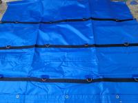 China Custom PVC Truck Cover For Heavy Duty Flatbed Trailers In Blue Steel Tarps for sale