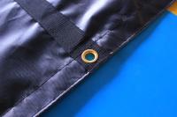 China Waterproof PVC Tarpaulin Fabric For Flatbed Truck Lumber Tarps 16x27 4x8ft for sale