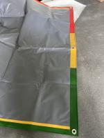 China 100 % Polyester Mildew Resistant  Vinyl Tarp Sheet With Flame Retardant And Tear Resistance for sale