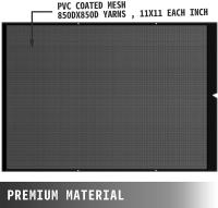 China 30% PVC 70% Polyester PVC Dipped Black Mesh Fabric For Heavy Duty Applications for sale