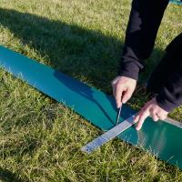 China Hard Pvc Fence Tape With Uv Resistant Coating Material for sale