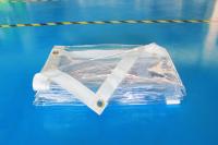 China 200 - 2000GSM PVC Clear Transparent Tarps Waterproof Tear Resistant UV Protected for sale