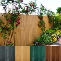 China 1M*3M PVC Vinyl Fence Roll UV Resistant Artificial Bamboo Roll For Garden for sale
