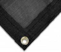 China 10oz Black Breathable Ventilation 1000D*1000D PVC Mesh Tarp Fabric For Truck for sale