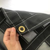 China 10oz Black Breathable Ventilation 1000D*1000D PVC Mesh Tarp Fabric For Truck for sale